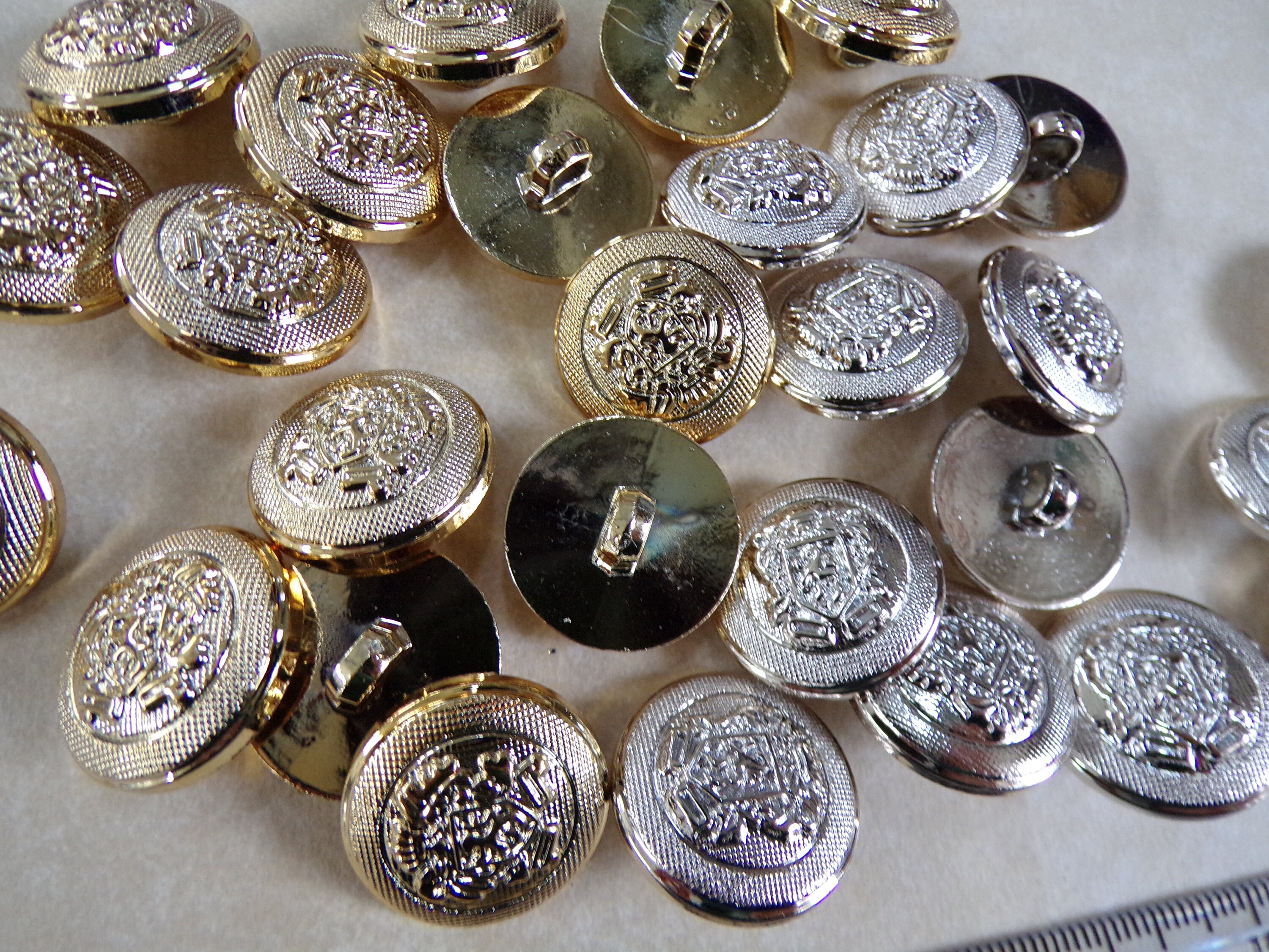 6pcs, Military Buttons, 34l-21mm - Gold or Rose Gold, Gold Buttons ...