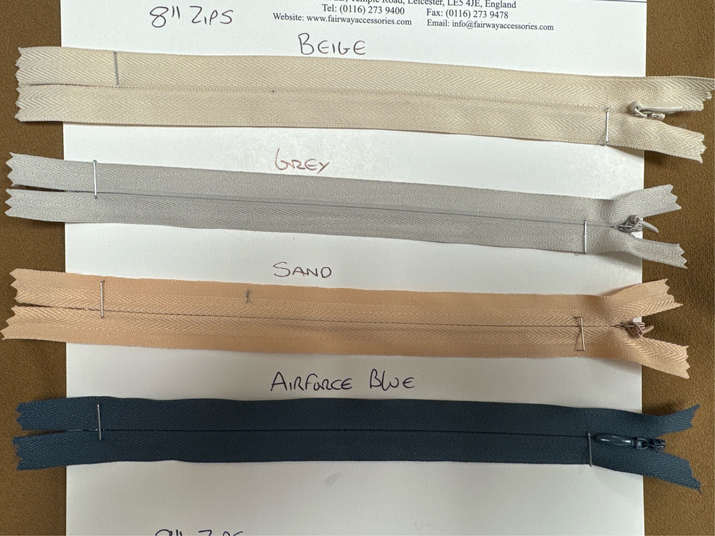 Invisible Zips, Coloured Zips, Dress Zips, Cc4 Zippers, Concealed Zips ...