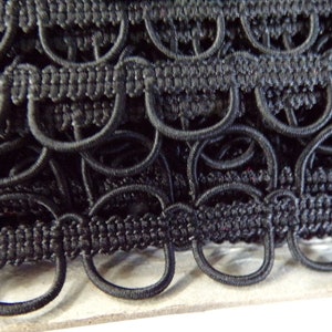 2.5cm Black Button Loop, Lace Trim, Button Loop, Braid Trimming for ...