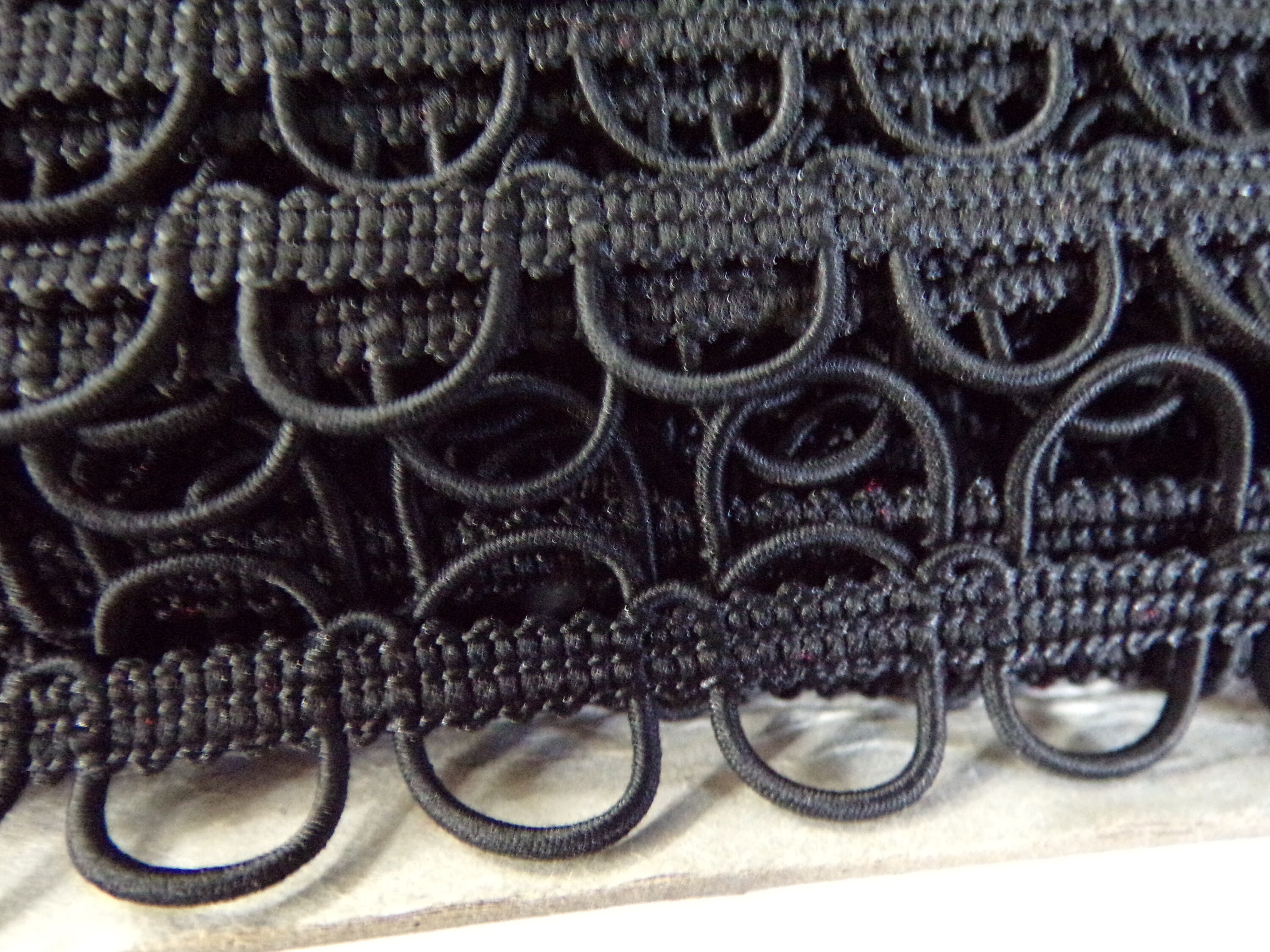 2.5cm Black Button Loop, Lace Trim, Button Loop, Braid Trimming for ...