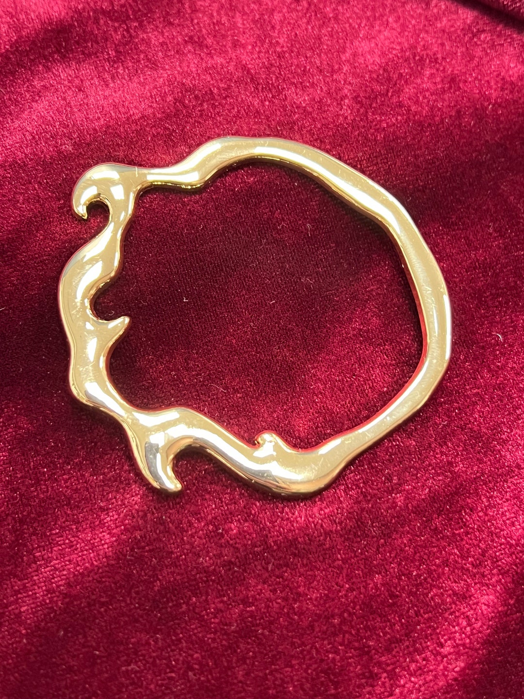 Metal Gold Chromatic Buckle, Y2k Fashion, Y2k Buckle, Gold Buckle, Wavy ...