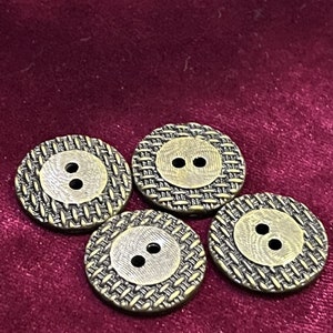 Antique Brass, Grey, Silver, Gold, 2-hole Textured Button, Lightweight ...