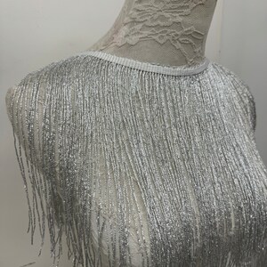 Dancewear Fringe, Festival Fringe, Silver Fringe, Lurex Fringe, Silver ...