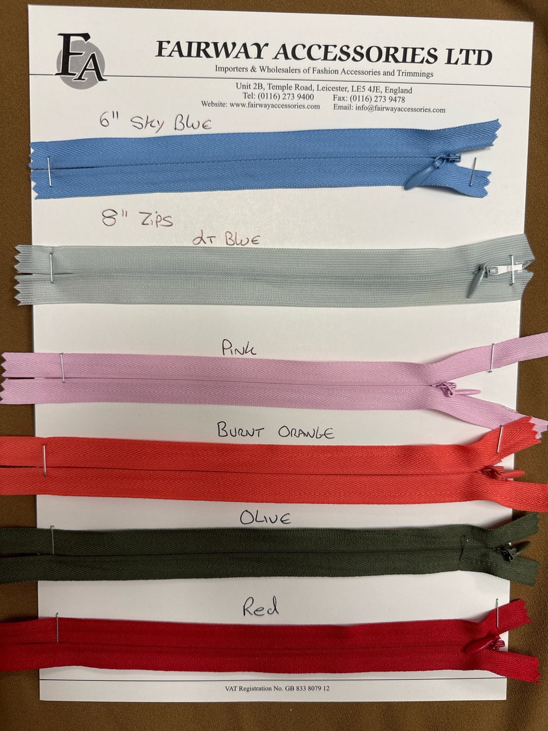 Invisible Zips, Coloured Zips, Dress Zips, Cc4 Zippers, Concealed Zips ...