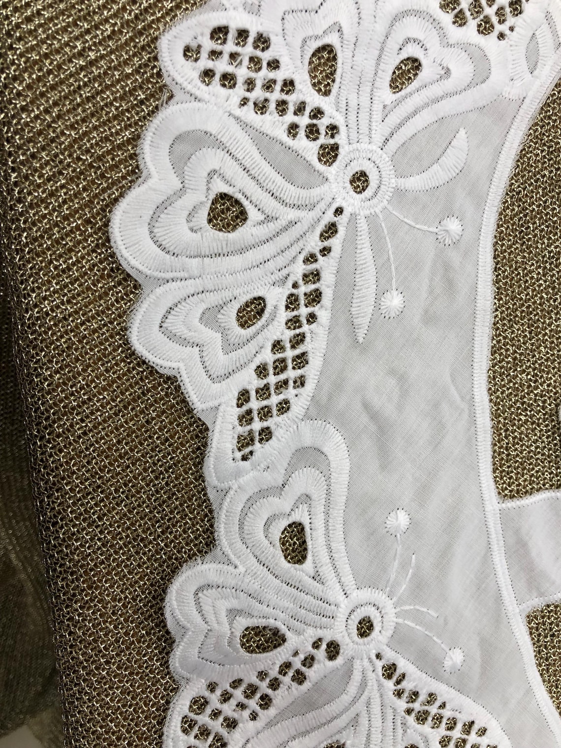 Cotton White Lace, Neck Trim, Appliqué Neck Accessorie - Etsy