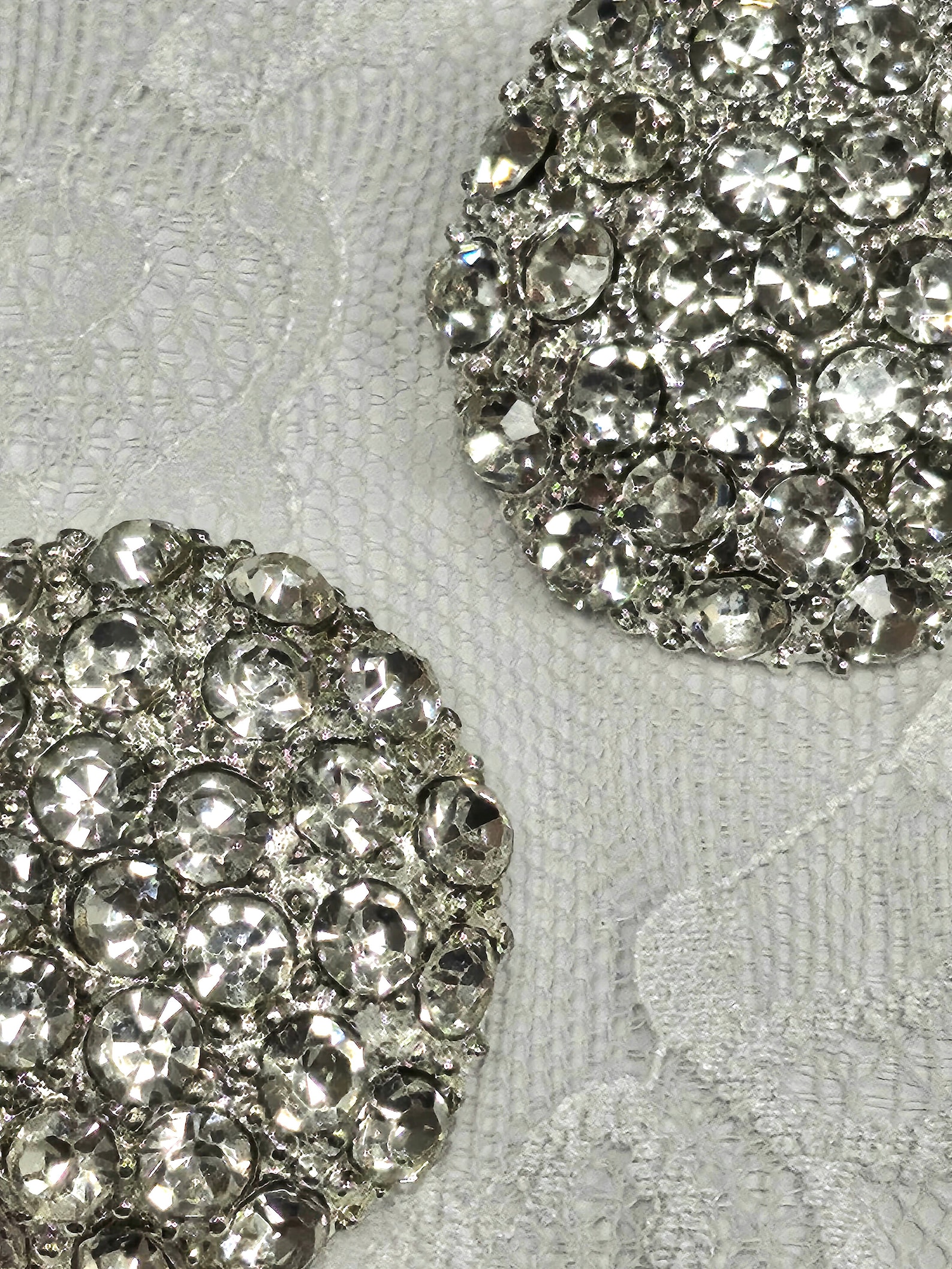 60L 38mm Silver Diamante Shank Buttons, Silver Shank Button, Metal ...