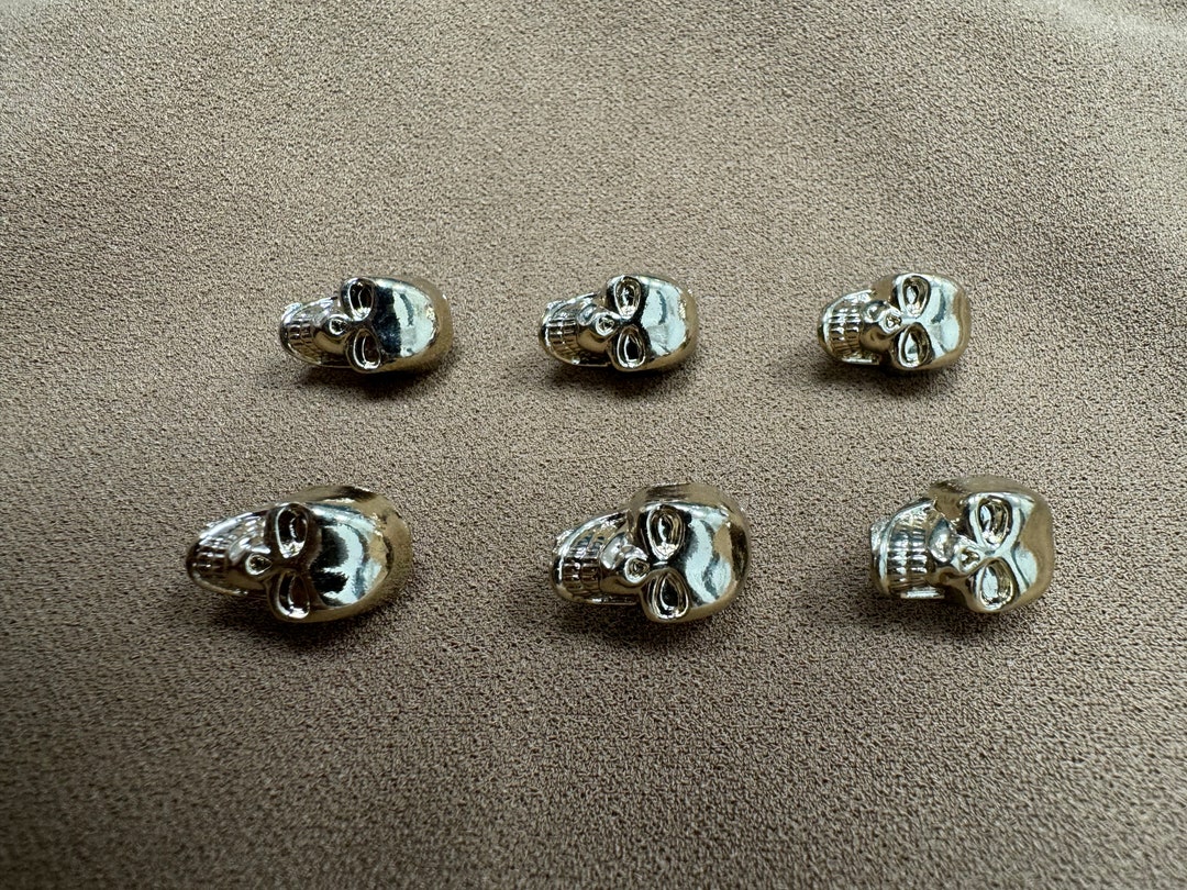 Skull Buttons, Metal Buttons, Skull Head Buttons, Gold Skull Button ...