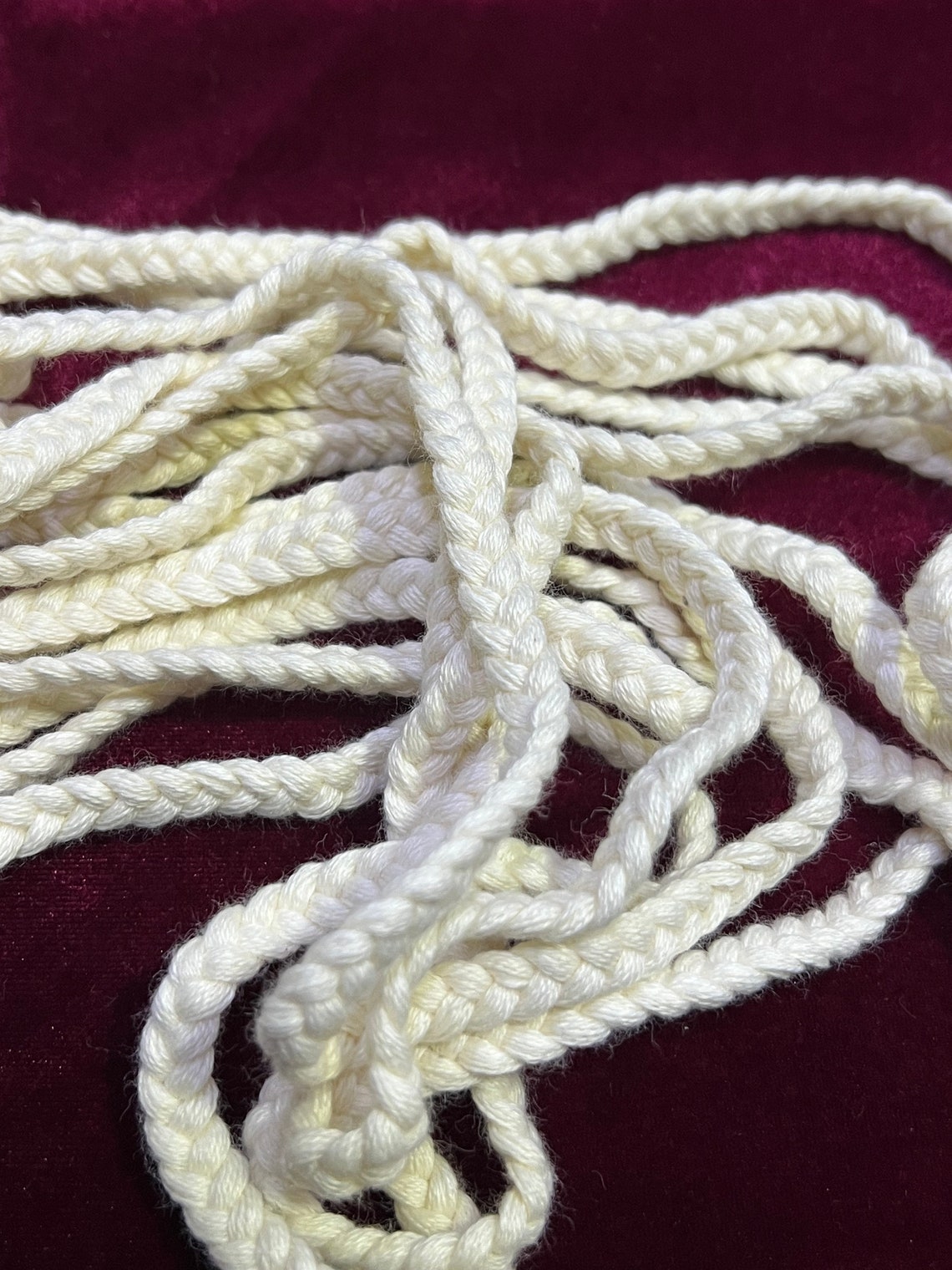 Soft Plaited Light Ecru Cord, Hoodie Cord, Seaside Cord, Plaited Rope ...