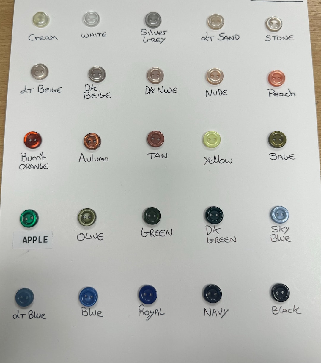 Shirt Buttons, 18L Buttons, 2 Hole Buttons, Buttons, Coloured Buttons ...