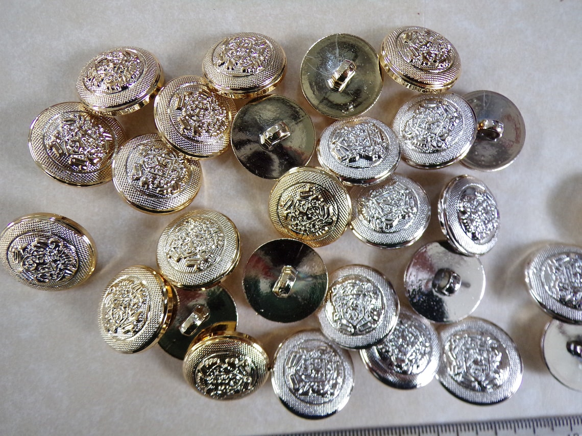 6pcs, Military Buttons, 34l-21mm - Gold or Rose Gold, Gold Buttons ...