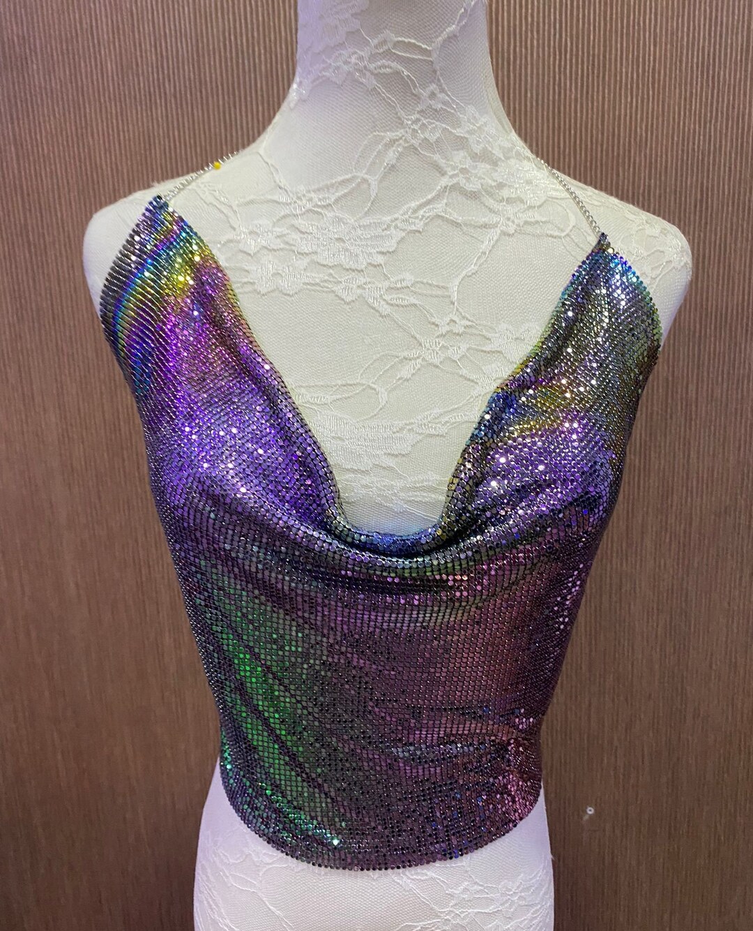 Amazing Chainmail Top Exclusive Colour, Multi Colour Top, Metal Top ...