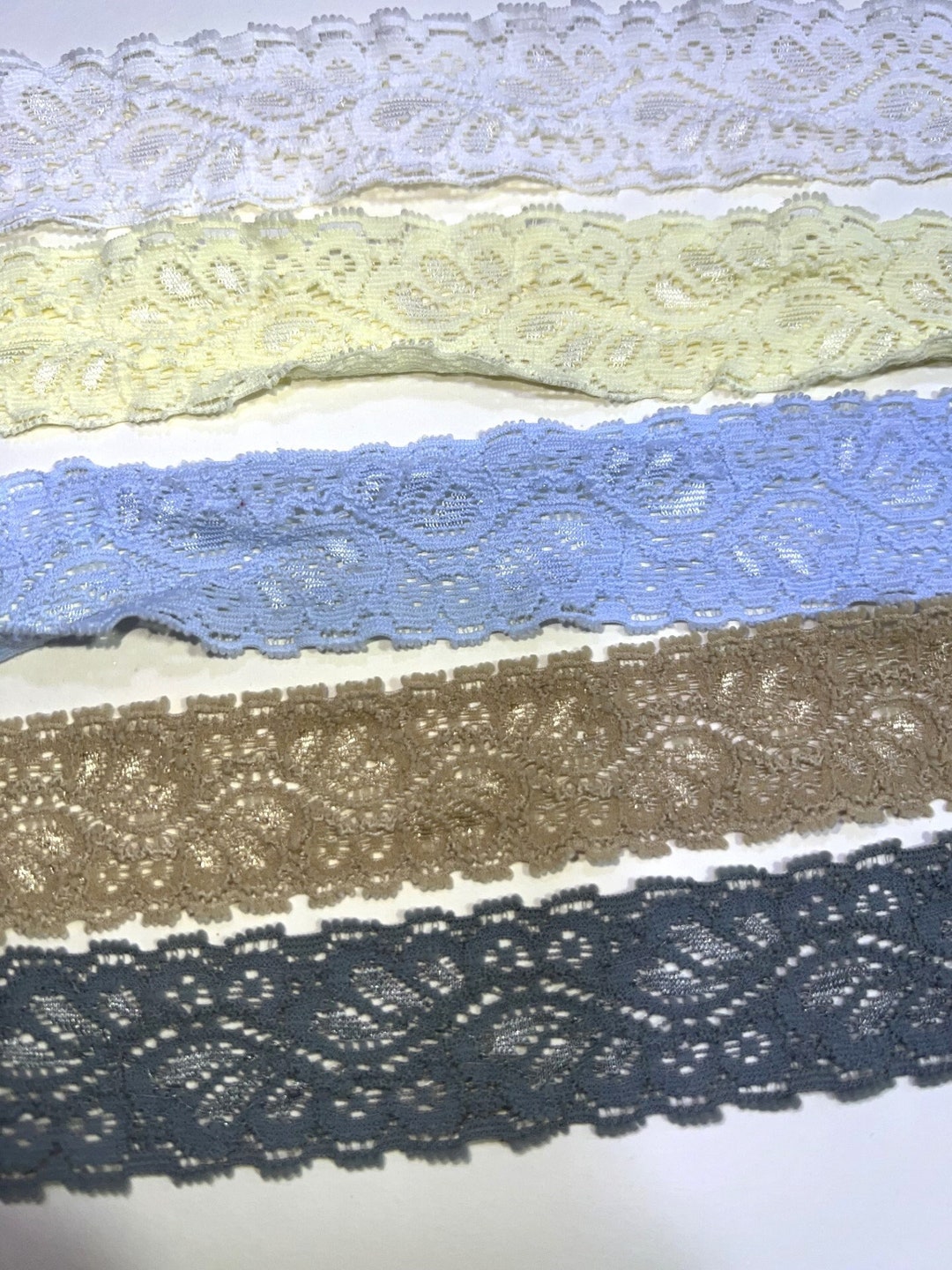 Stretch Lace 2.7cm Wide, Lace Trimming, Stretch Lace Trim, Lingerie ...