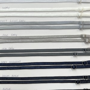6mm, Adjustable Bra Straps, 49 Colours, Bra Straps, Straps for Lingerie ...