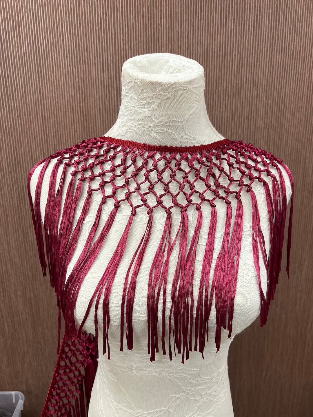 Woven Ribbon Knotted Fringe, Knotted Fringe, Ribbon Fringe, Decorative ...