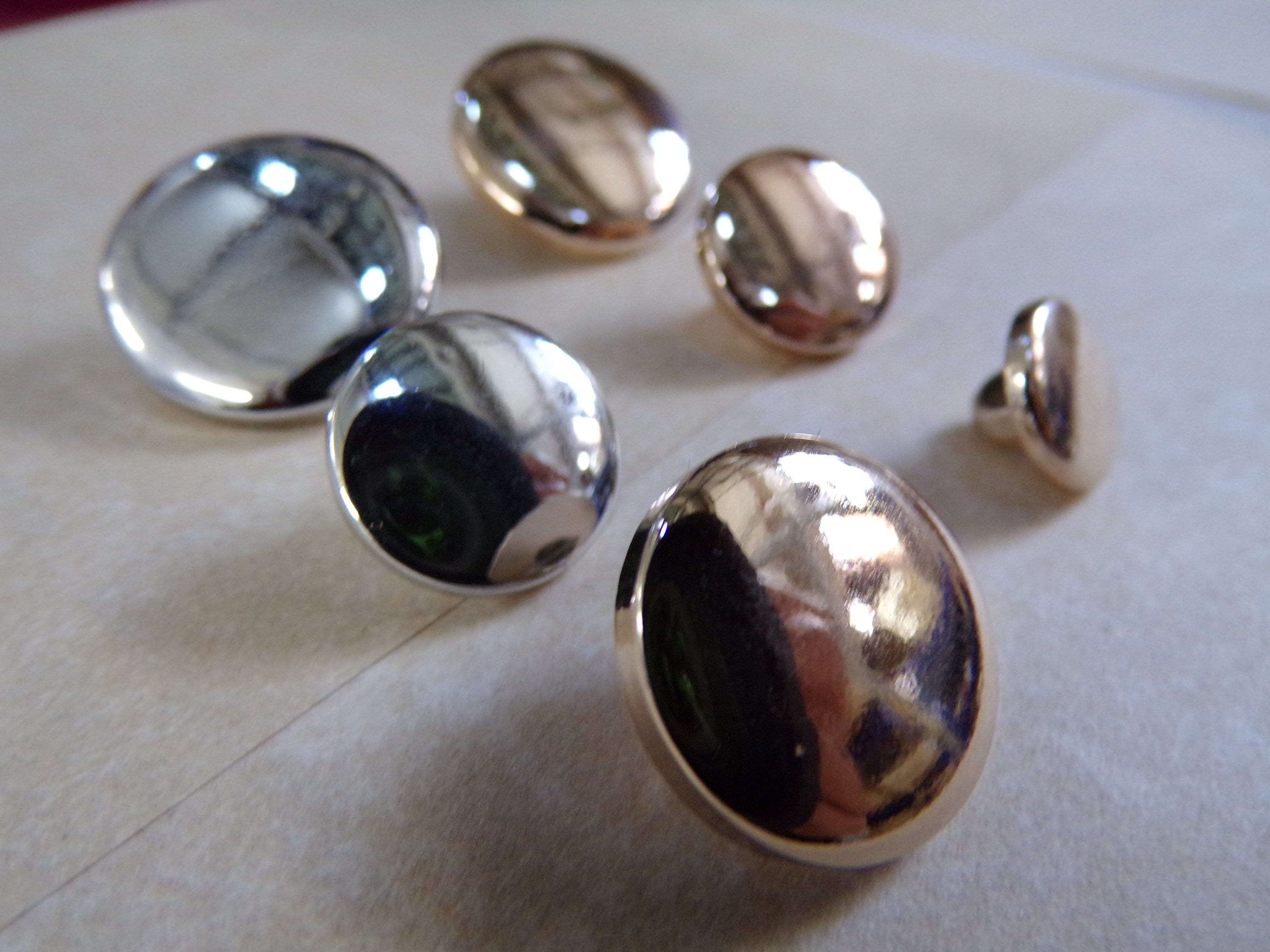 5sizes Gold Shank Buttons Gold/silver Flat Dome Shank - Etsy