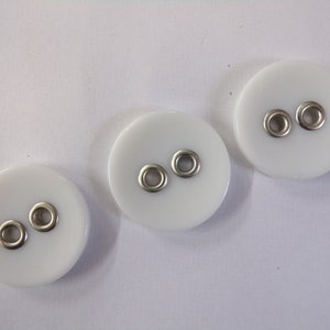 26mm Black and White Buttons, 2-hole Flat Buttons for Coat, Costume ...