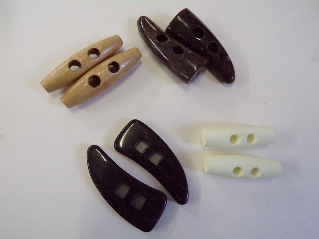Wooden Long Buttons, Wooden Toggle Buttons, Horn Toggle Button, Sewing ...