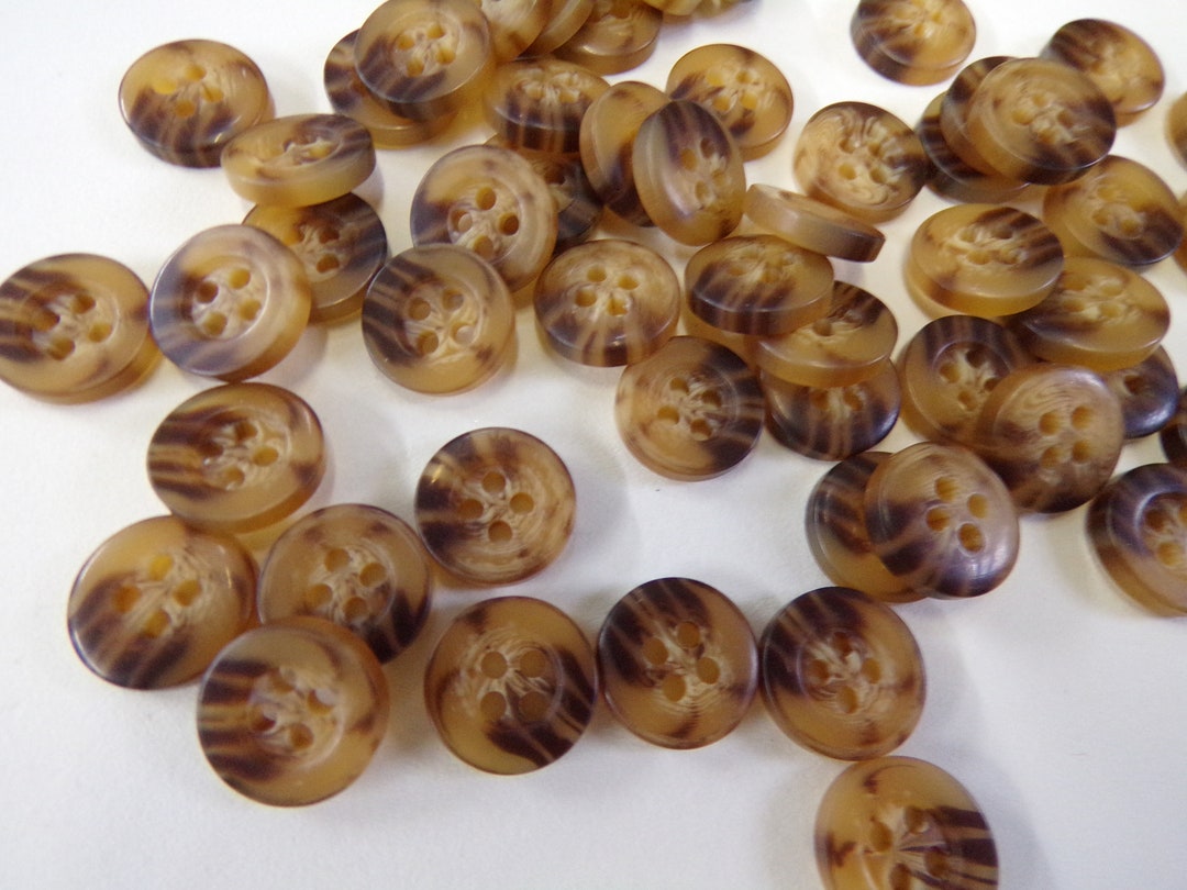 6pcs, Horn Buttons, 11.5mm 18L 4 Hole, Bone Buttons, Brown Buttons ...