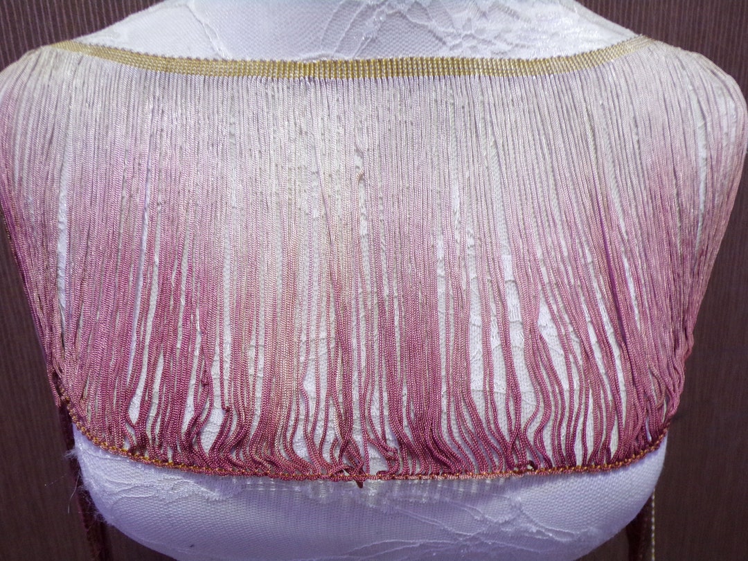 17cm Double Sided Fringe, Satin Fringe Trim, Dancewear, Curtain Trim ...