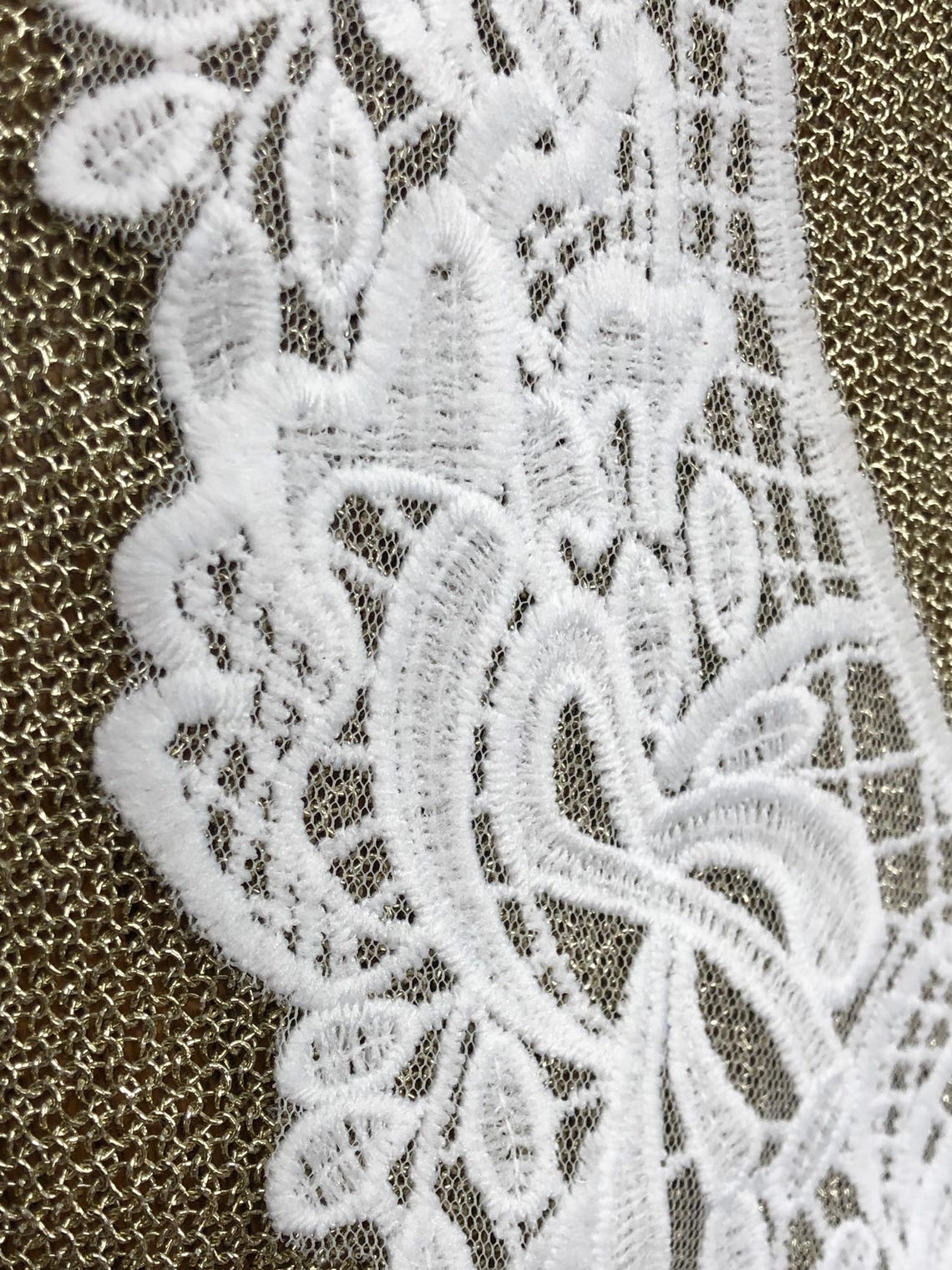 Neck Trim, Cotton Appliqué, White Neck Accessorie, Cotton Lace, - Etsy