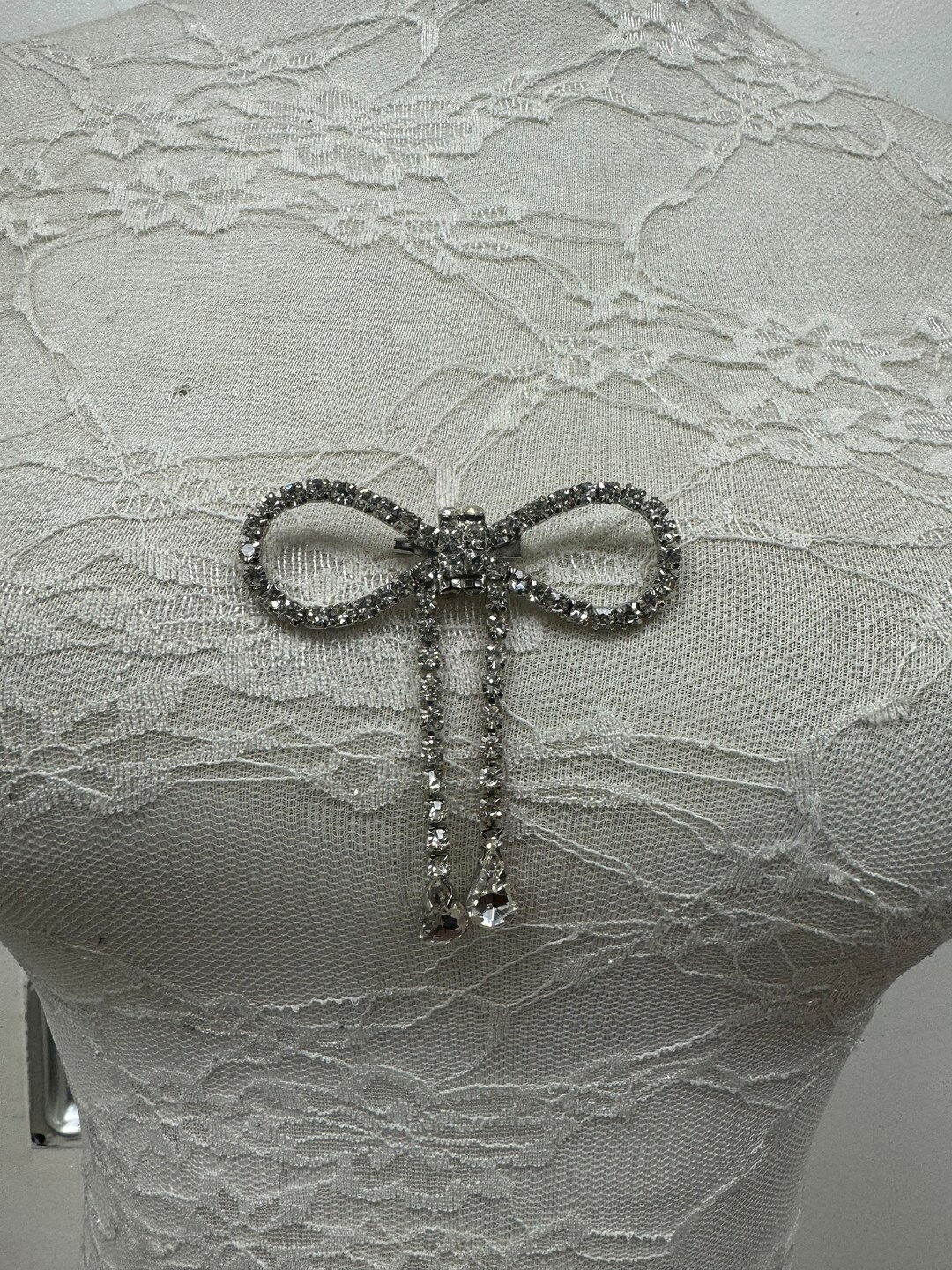 Diamanté Bow Brooch With Pin Buckle, Diamanté Bow, Diamanté Bow Brooch ...