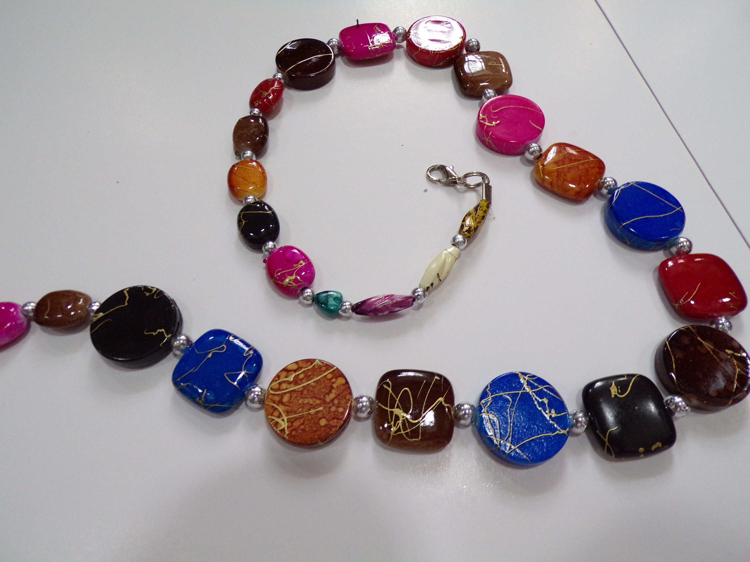 Colourful Beaded Necklace, Boho Style Necklace, Necklace, Bead Necklace ...
