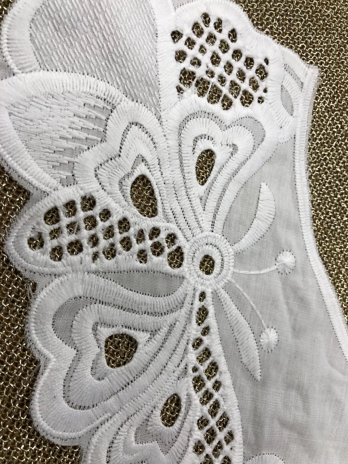 Cotton White Lace, Neck Trim, Appliqué Neck Accessorie - Etsy