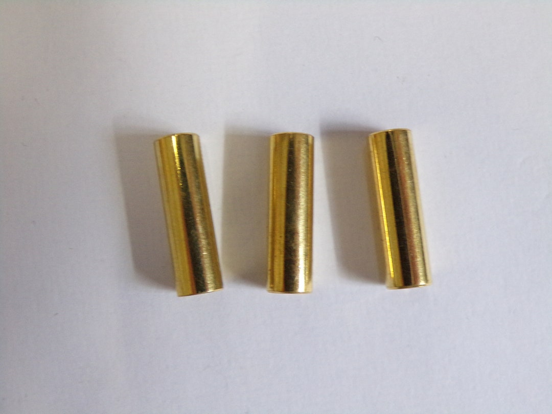 4pcs, Metal Gold Tube Beads, 20mm Tube Beads, Metal Beads, Metal Gold ...