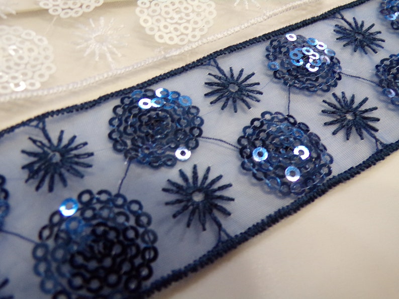 4cm Wide Sequins Tape, Organza Tape With Sequins, Decorative Trim ...