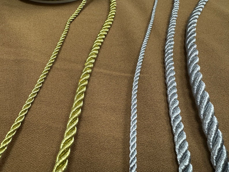 Metallic Braid, Metallic Cord, Metallic Rope, Twisted Rope, Gold Rope ...