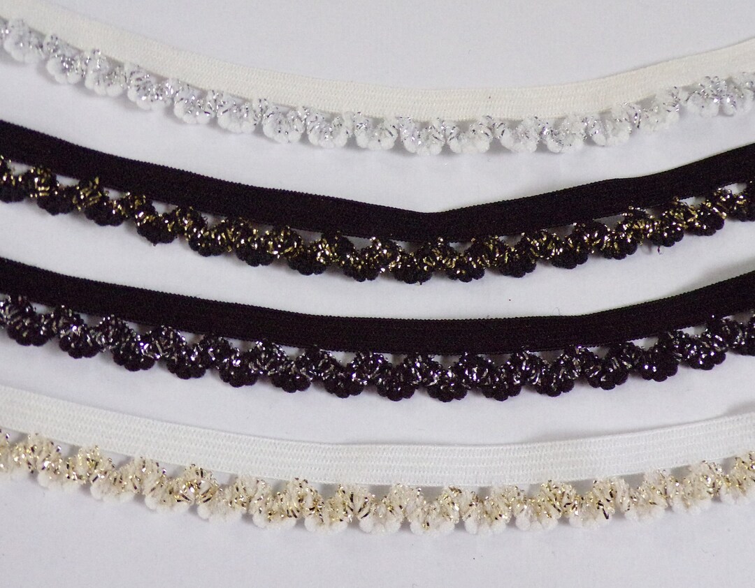 10mm Knicker Elastic, Ruffled Trimming, Perfect for Lingerie, Dress ...