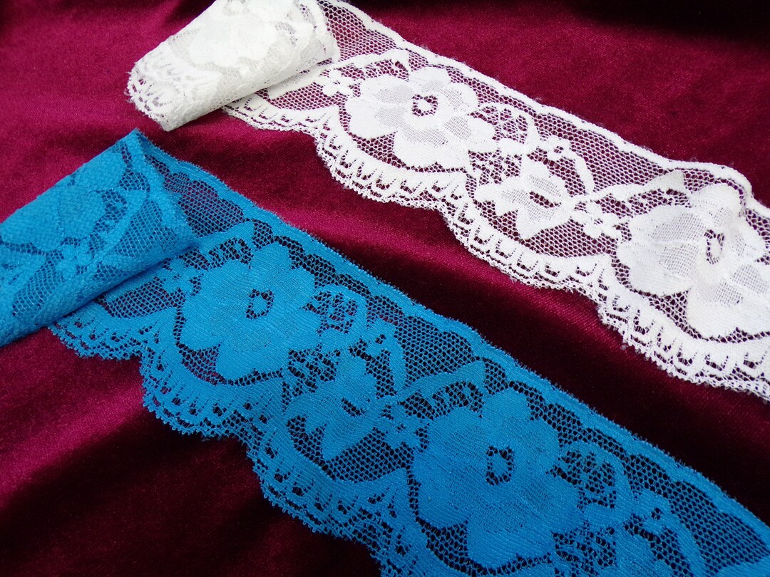 Beautiful Stretch Lace Trim 6cm Wide for Sewing, Craft, Dress, Lingerie ...