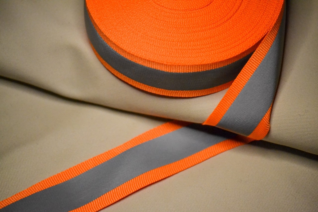 Hi-vis Ribbon, Ribbon, Trimming, Reflective Tape, Orange Flo, Silver ...