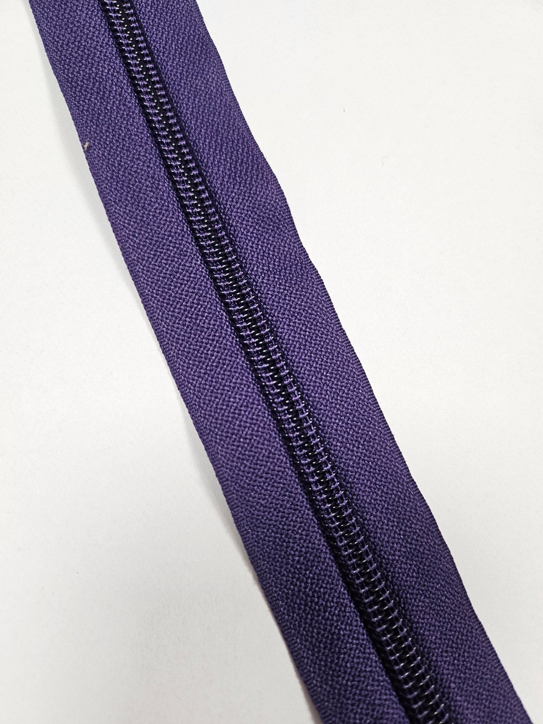 17" Open Ended Purple Zip, Double Sided (invisible and Visible Sides ...