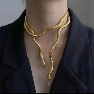 Beautiful Bendy Snake Necklace/accessory - Etsy UK