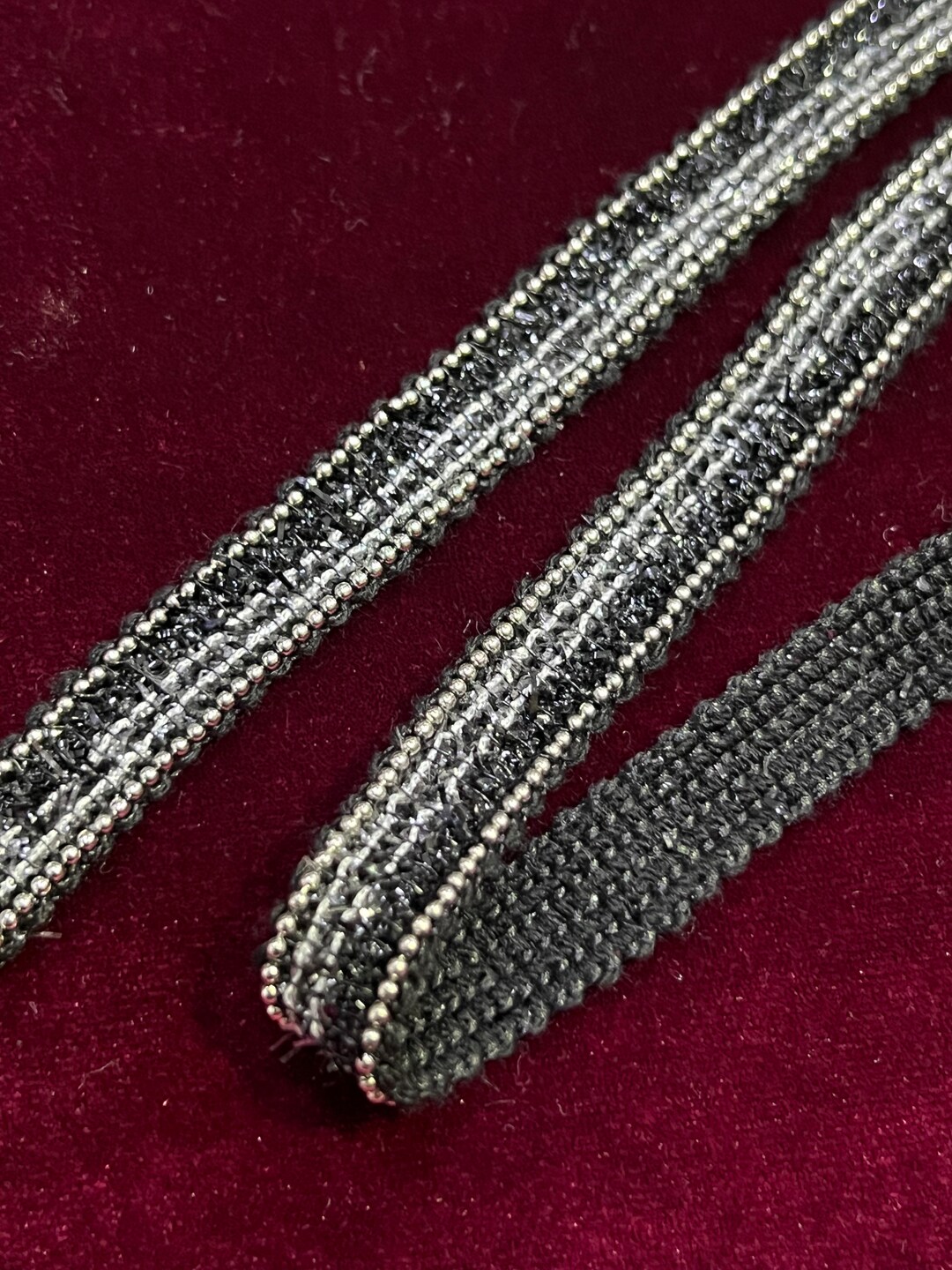 Black Beaded Trim, 1.2cm Width Beaded Trim, Sash Trim Wedding, Black ...
