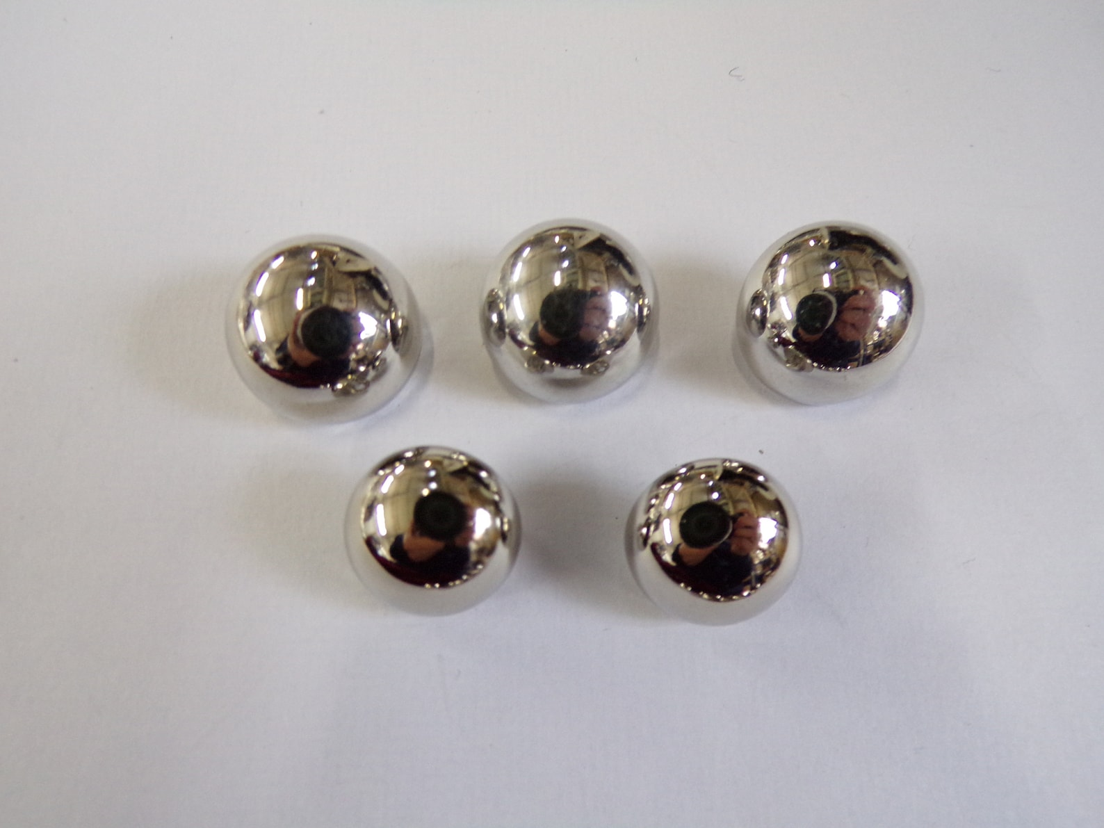15mm, 18mm, Silver Shank Buttons, Half Ball Buttons, Silver Metallic ...
