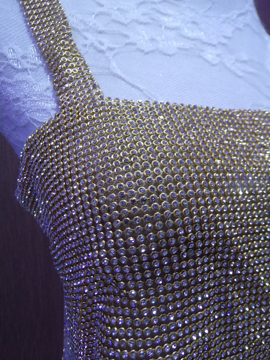 Gold or Silver Rhinestone Sparkle Top, Diamante Top, Party Top ...