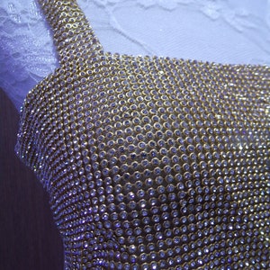 Gold or Silver Rhinestone Sparkle Top, Diamante Top, Party Top ...