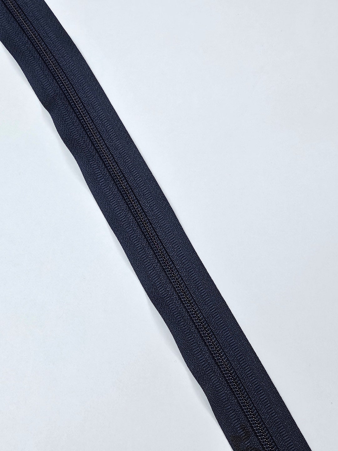 26" Navy Blue Open Ended Zip, Open Ended Zip, Plastic Teeth, Metal ...