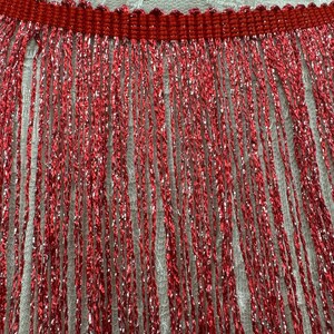 Black and Silver Fringe, Lurex Fringe, Silver Fringe, Festival Fringe ...