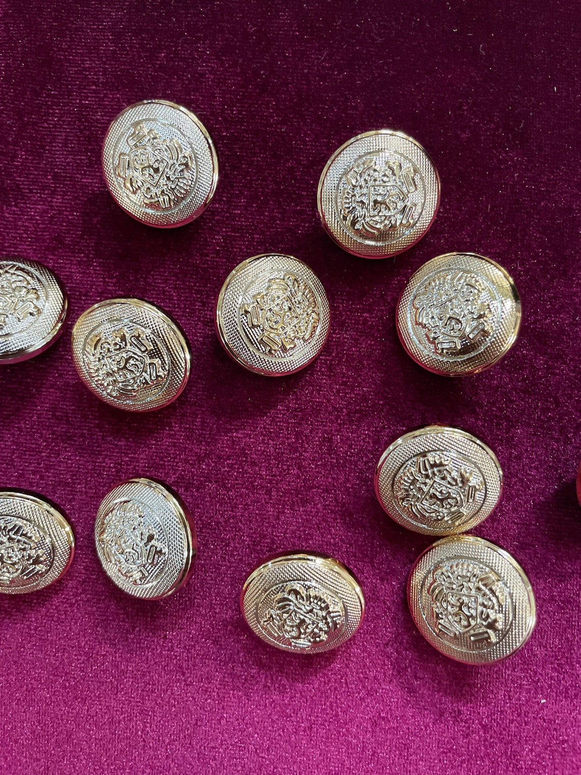 6pcs, Military Buttons, 34l-21mm - Gold or Rose Gold, Gold Buttons ...