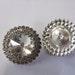 23mm Silver Diamante Button, Bridal Rhinestone Buttons, Fashion Buttons ...