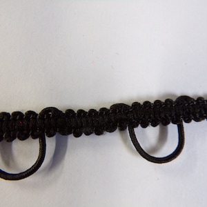 2.5cm Black Button Loop, Lace Trim, Button Loop, Braid Trimming for ...