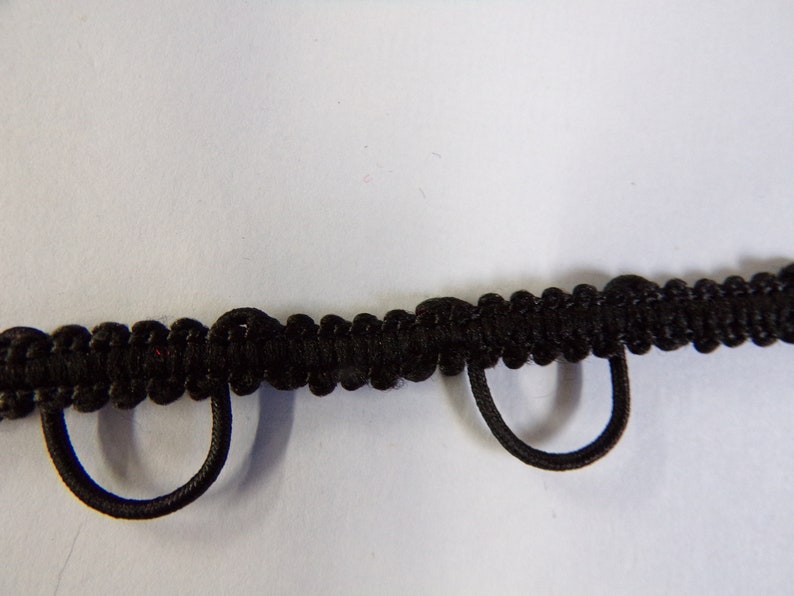 2.5cm Black Button Loop, Lace Trim, Button Loop, Braid Trimming for ...