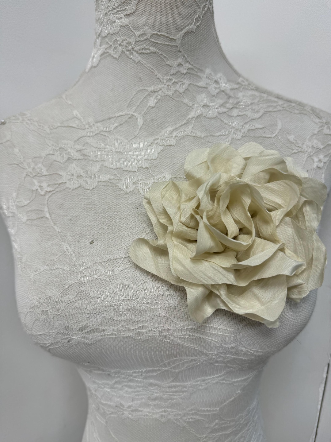 Corsage, Fabric Corsage, Cream Corsage, Bridal Corsage, Flower, Fashion ...