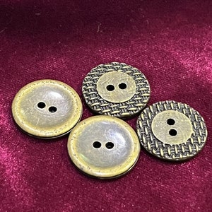 Antique Brass, Grey, Silver, Gold, 2-hole Textured Button, Lightweight ...