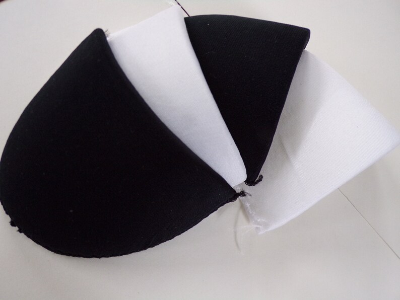 1 Pair, Covered Shoulder Pads, 12mm Thick Black or White, Shoulder Pads ...