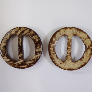 Natural Coconut Shell Buckle, Light Weight Natural Buckle, Macrame ...