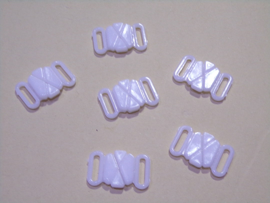 4pcs 10mm White Lingerie Clasps, Acrylic Bra Clasps, Lingerie Clasps ...